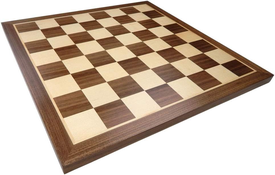 Madison Extra Thick Chess Board with Inlaid Walnut and Maple Wood ...