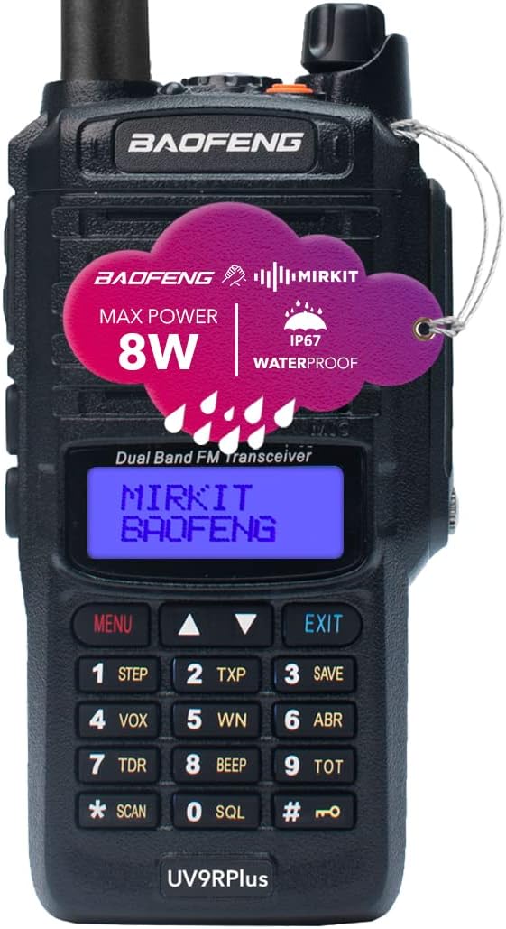 Mirkit Waterproof Baofeng Radio UV-9R Plus MK1 (UV-82 3rd Generation ...