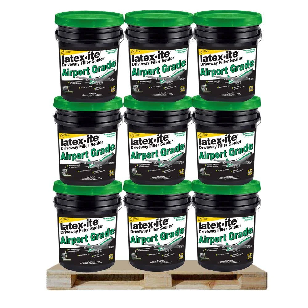 Latex-ite 4.75 gal. Airport Grade Asphalt Driveway Filler Sealer (36 ... Latex-ite 4.75 gal. Airport Grade Asphalt Driveway Filler Sealer (36 ...