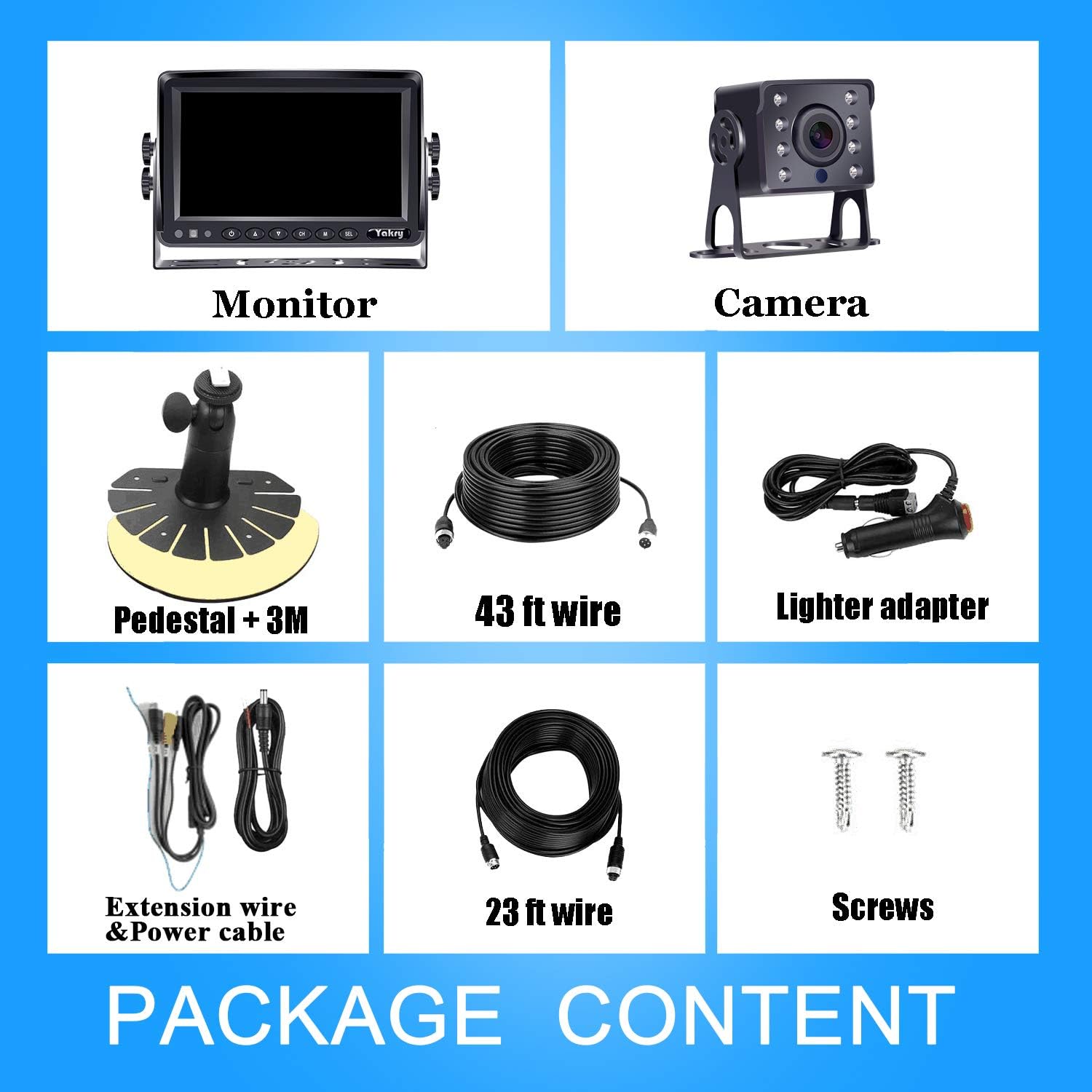 Backup Camera for Truck HD 1080P 7 Inch Monitor 30 Mins DIY ...