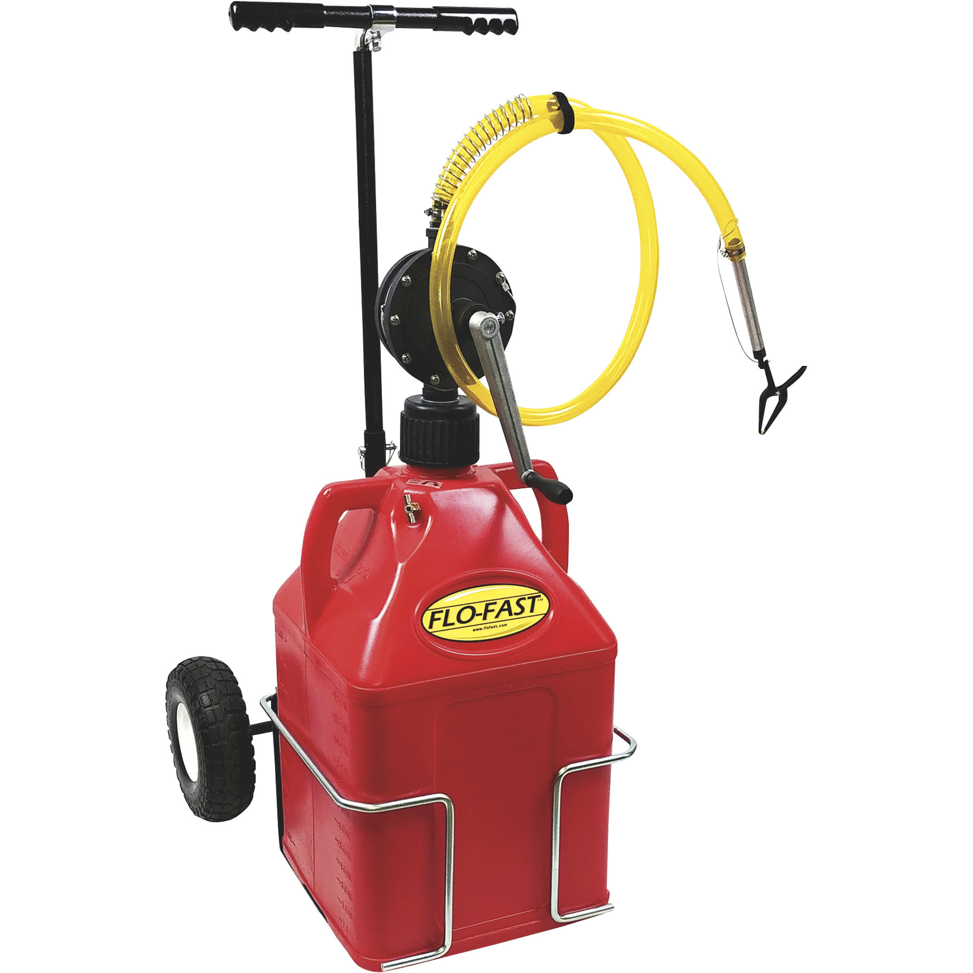 FLO-FAST Gas Container With Pump and Cart, 15-Gallon, Red, For Gasoline ...