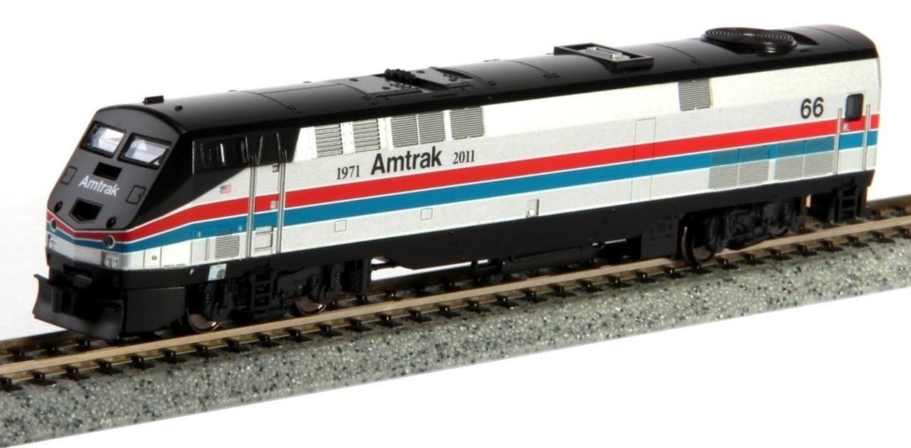 Kato N 1766023-DCC GE P42 Genesis Amtrak 40th Anniversary (Phase II) #66 (Equipped with TCS K0D8 ...