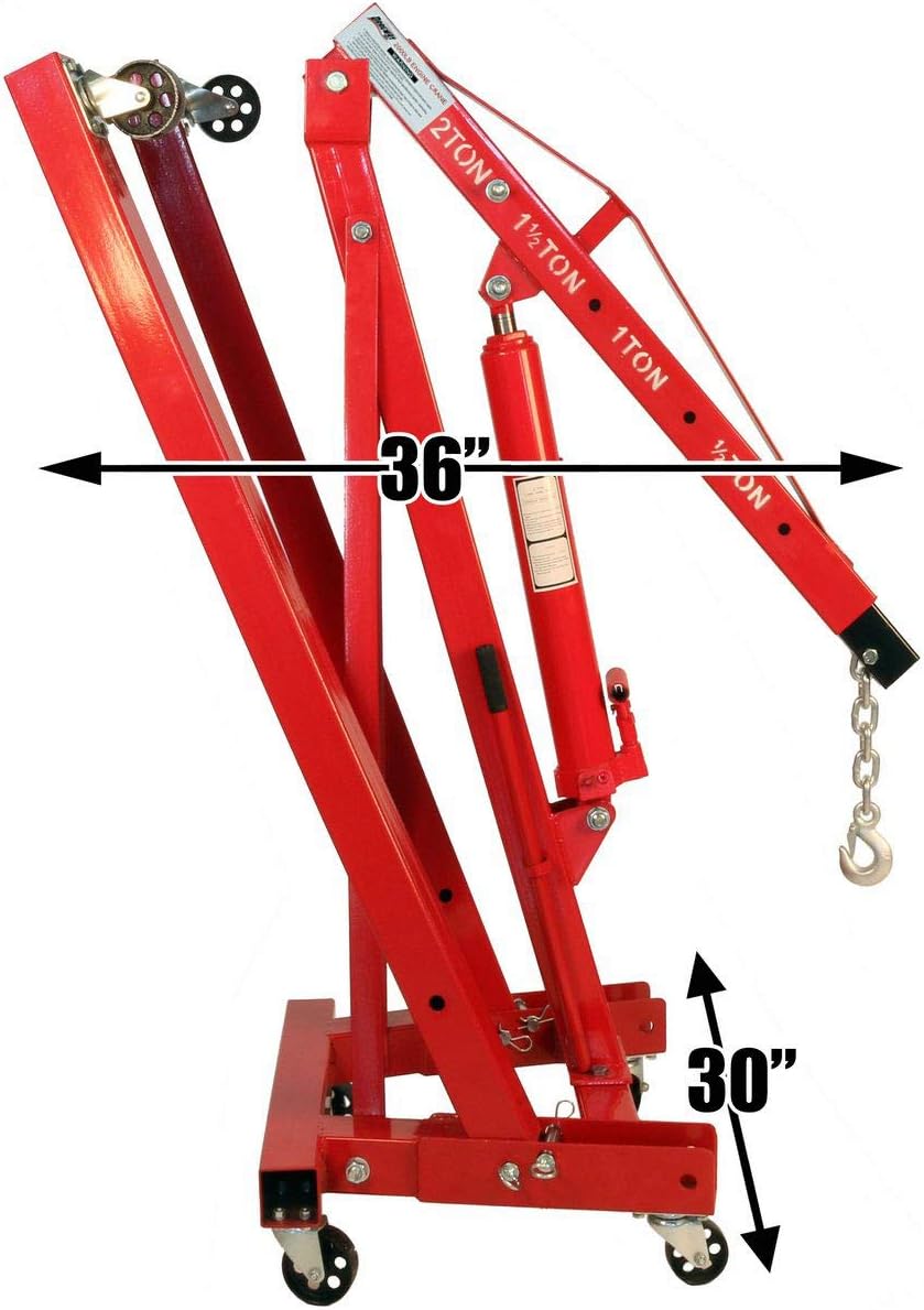 Dragway Tools 2 Ton Folding Hydraulic Engine Hoist Cherry Picker Shop ...