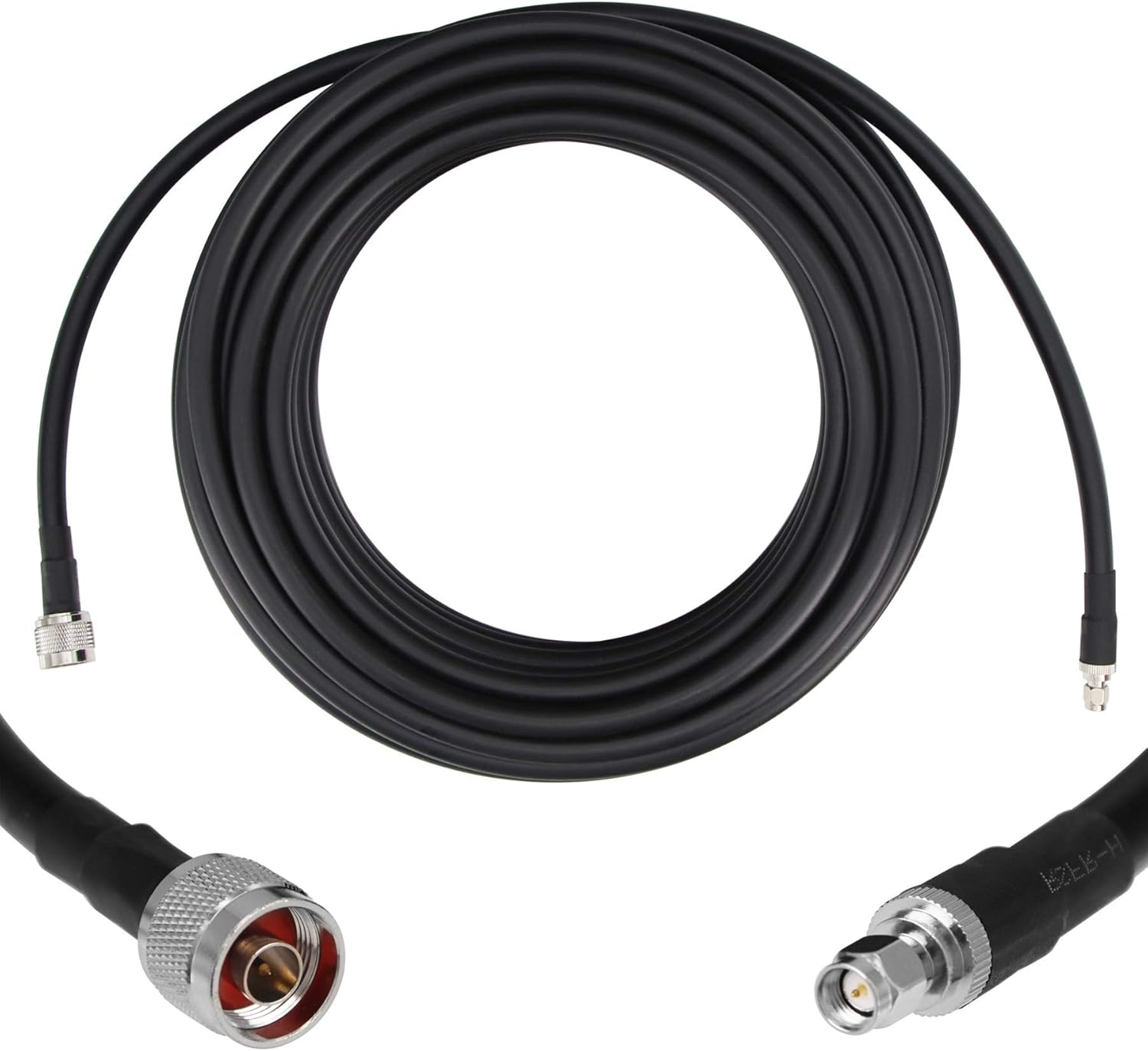50 ft Low-Loss Coaxial Extension Cable (50 Ohm) SMA Male to N Male ...