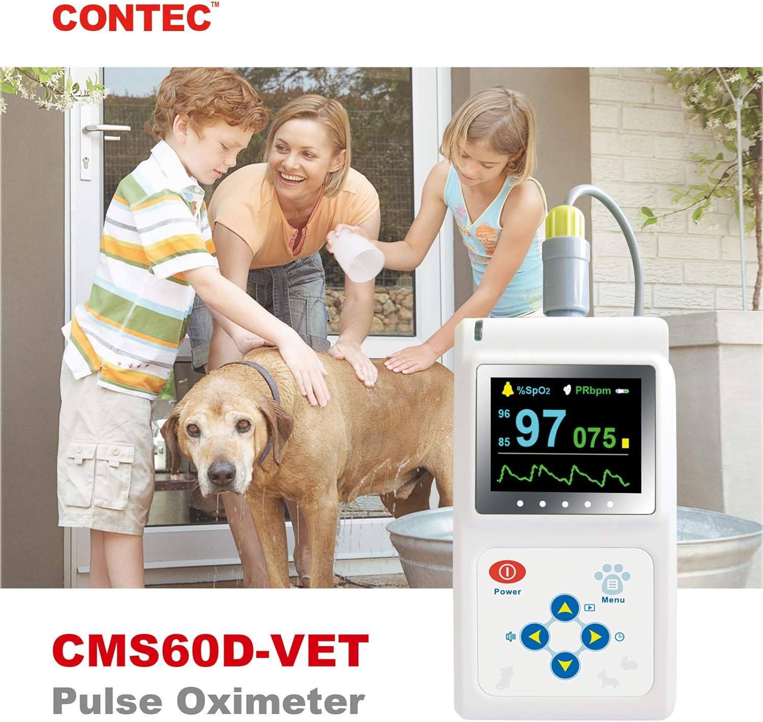 CONTEC CMS60D-VET Veterinary Pulse Oximeter Handheld Machine for Cat ...