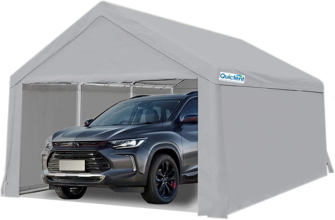 Low Peak Canopy Kit ADVANCE OUTDOOR 12x20 Ft Heavy Duty Carport Canopy ...