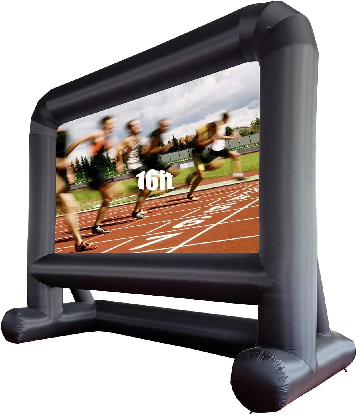 16 FT Inflatable Projector Movie Screen for Outside Indoor 124" Front ...