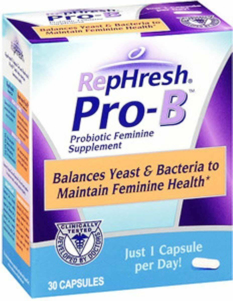RepHresh Pro-B Probiotic Feminine Supplement - 30 ea (Pack of 2 ...