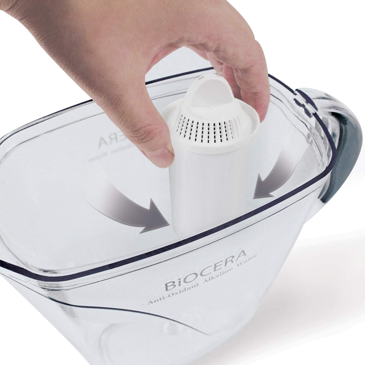 BIO CERA Alkaline Antioxidant Water Filter Pitcher (Includes 2 FREE ...
