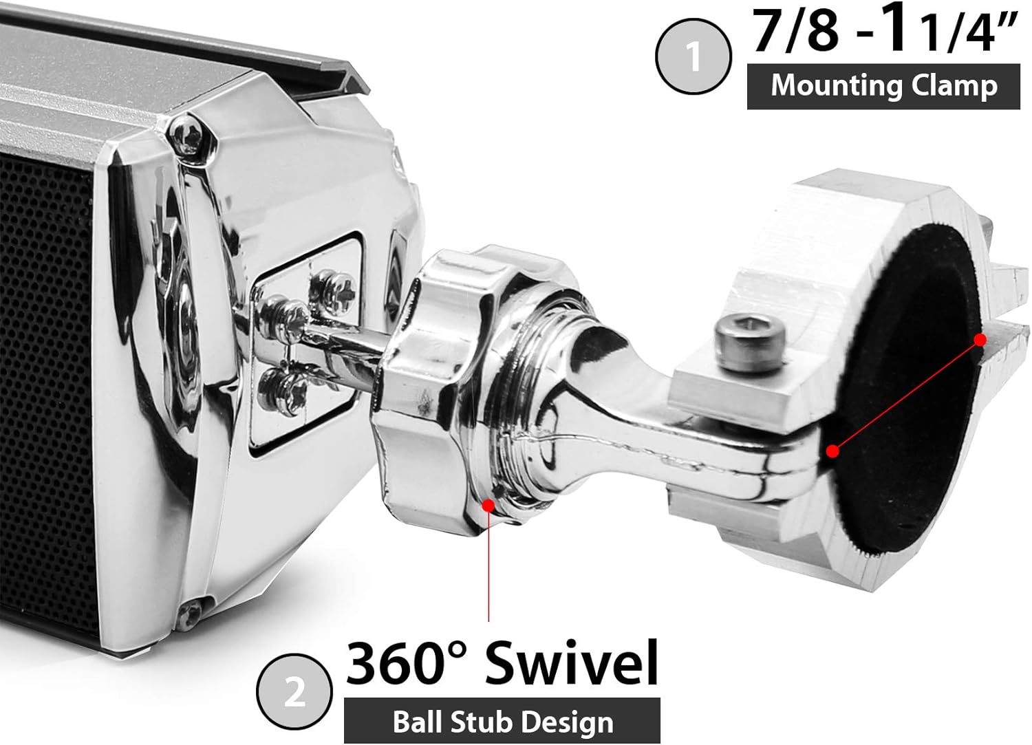 GoHawk RE9-X Gen.3 Waterproof Bluetooth Motorcycle Stereo Speakers ...