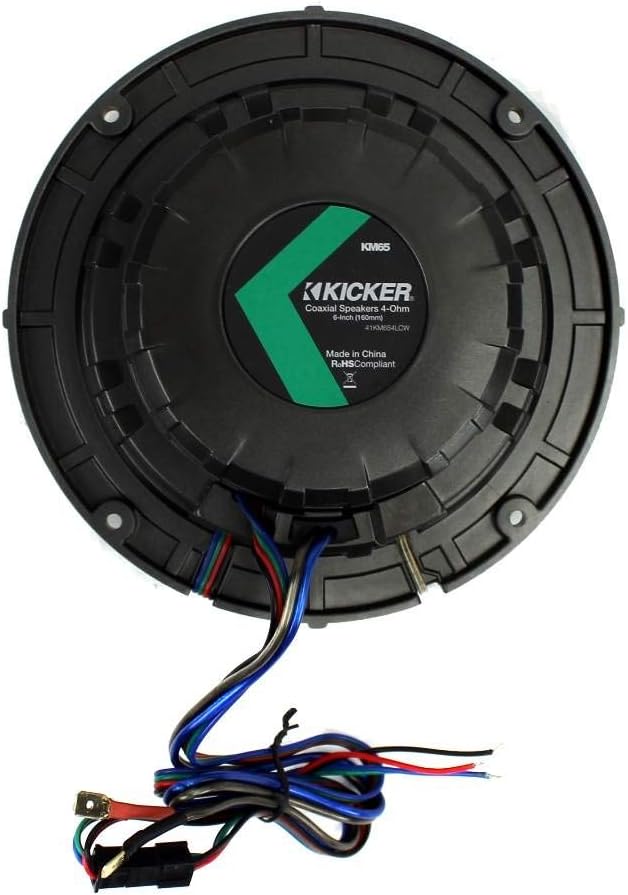 Kicker KM654LCW (41KM654LCW) 6.5 Inch 2-way Marine Speaker Pair with ...