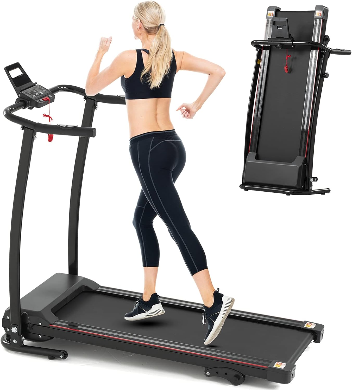 Cardio Training Folding Treadmill for Home with Incline Portable ...