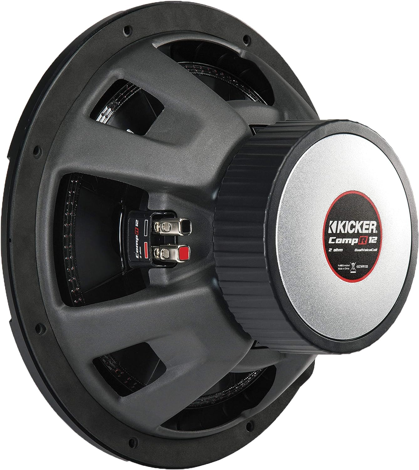 KICKER 43CWR124 12 Inch 1000 Watt 4 Ohm DVC COMPR Car Audio Stereo ...
