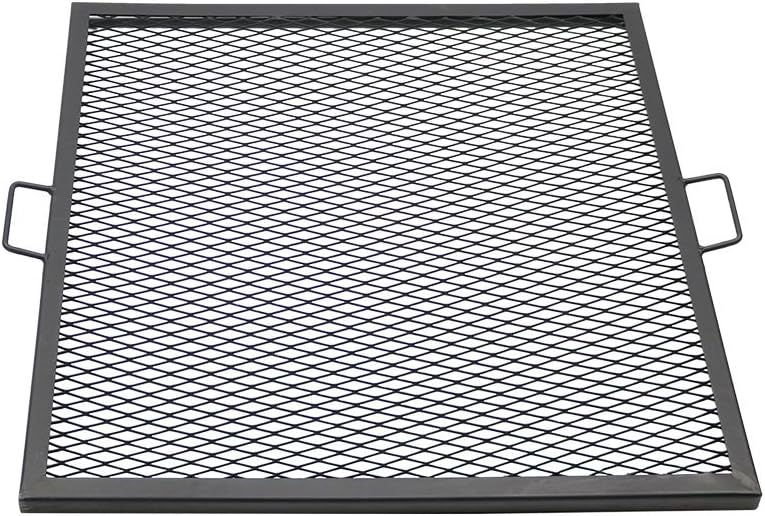 Sunnydaze X-Marks Fire Pit Cooking Grill Grate - Outdoor Square Metal ...