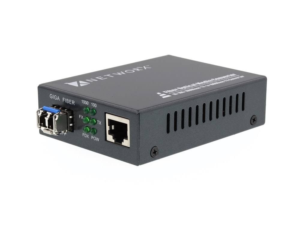 Networx Gigabit Ethernet Fiber Media Converter UTP to 1000Base-ZX LC ...