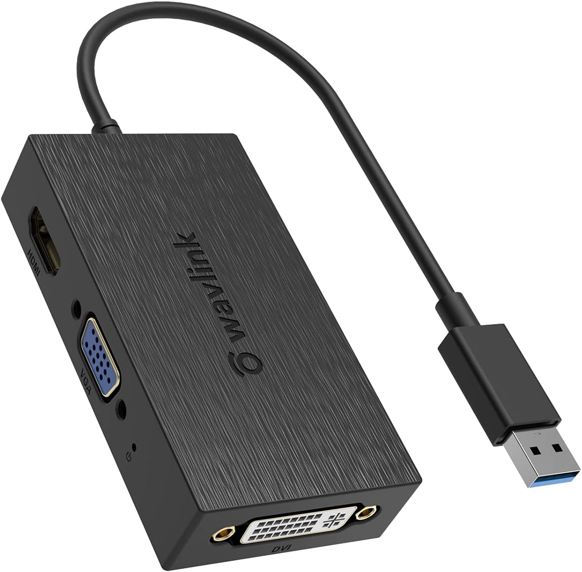 WAVLINK USB3.0 Dual 2K Display Adapter, USB to HDMI/VGA/DVI-D External ...