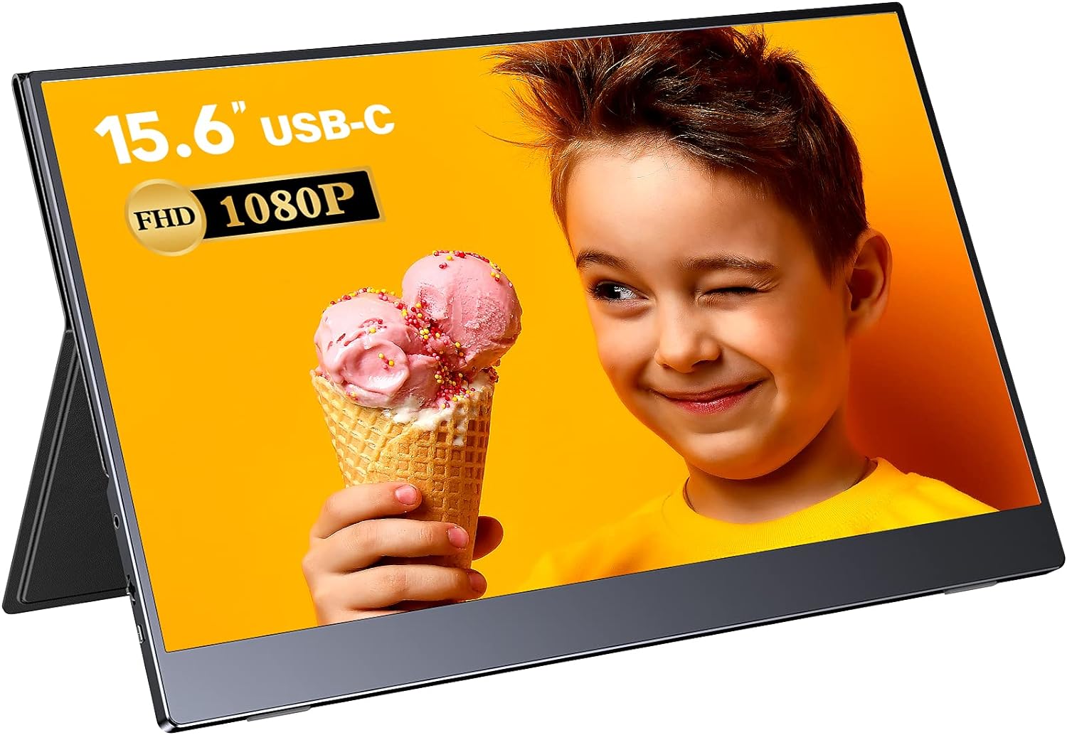 Portable Monitor, Monitors 15.6 Inch IPS Full HD 1920x1080 Screen with ...