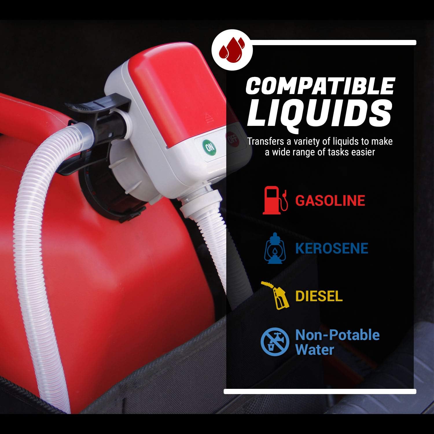 TERA PUMP Next Gen Overflow Protection Gas Transfer Pump, Fueling Made ...