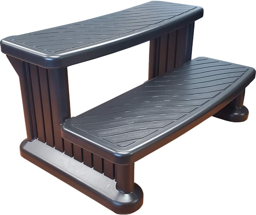 Puri Tech Universal Spa & Hot Tub Outdoor Steps No Slip Grip Support ...