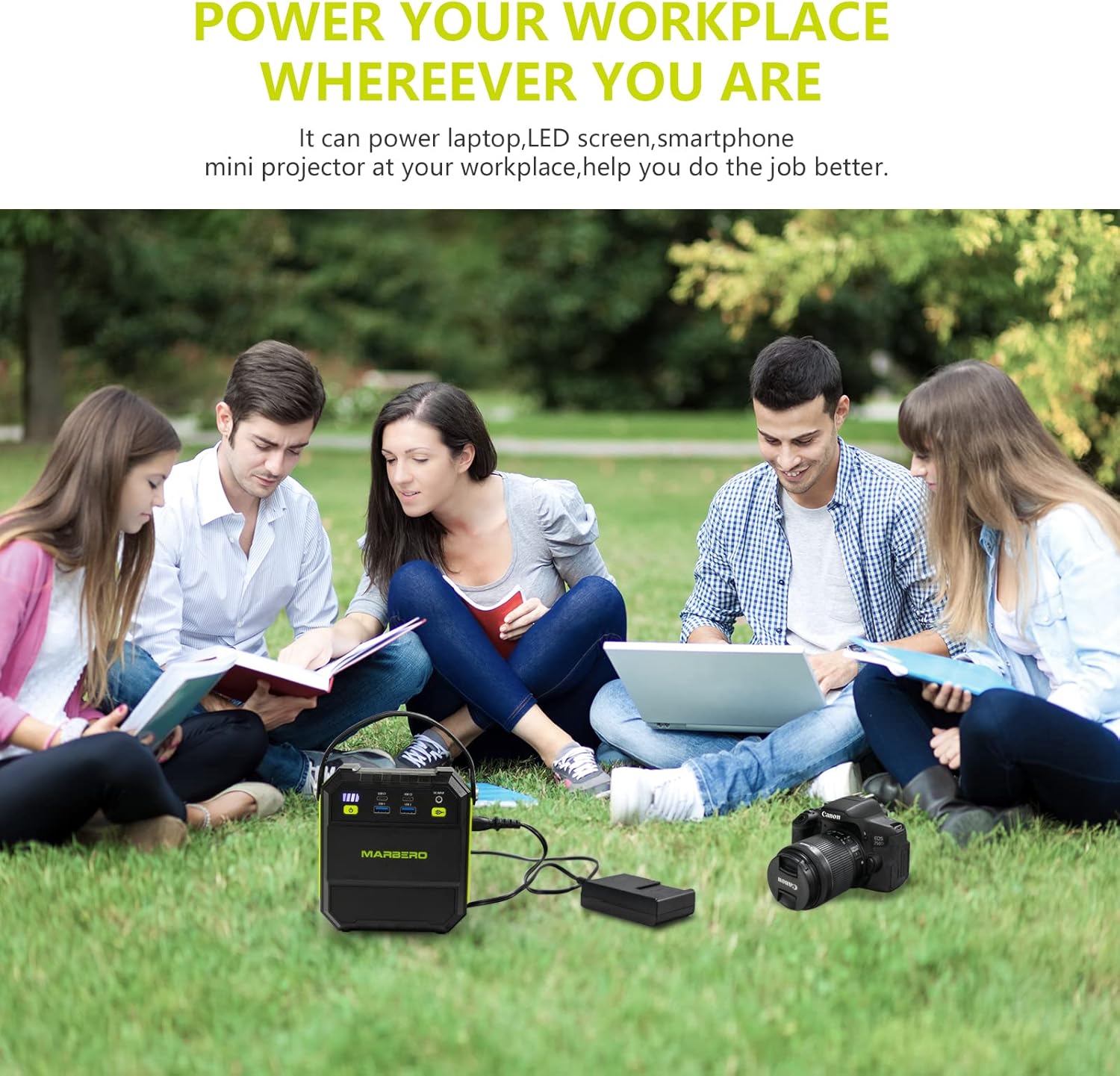 MARBERO Portable Power Station, 83Wh Solar Generator 22500mAh Camping ...