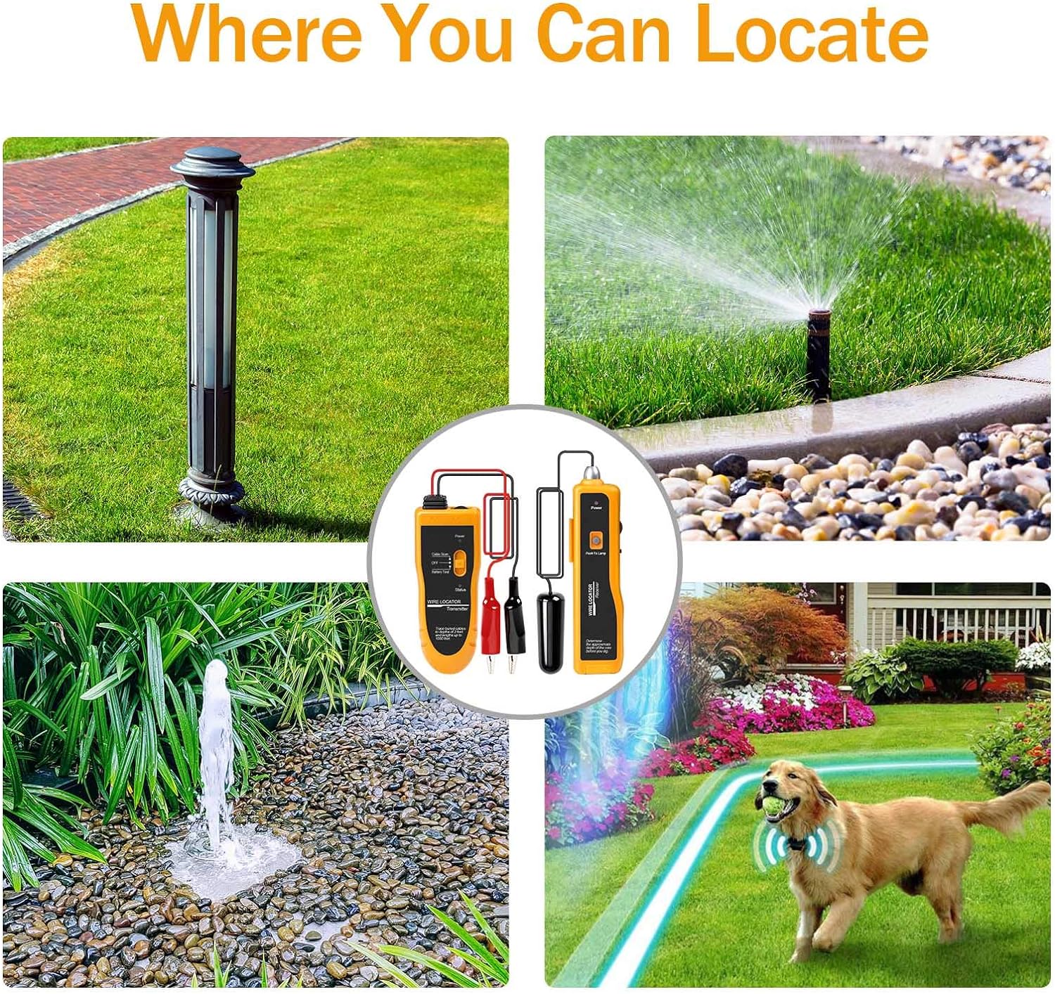 KOLSOL Underground Wire Locator, Cable Tester F02 Pro with Rechargeable ...