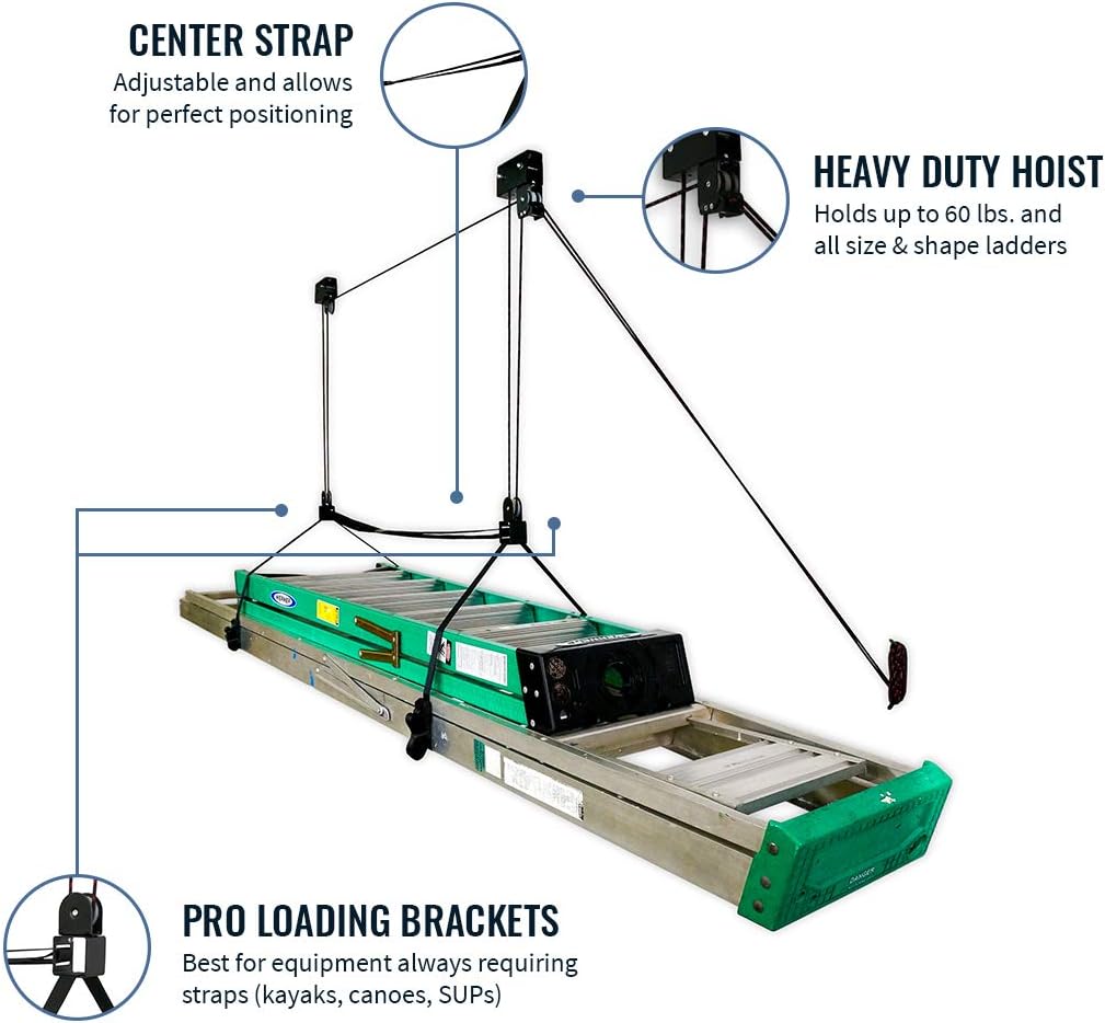 StoreGarage Storage Ladder Ceiling Storage Hoist, Hi Lift Home and ...