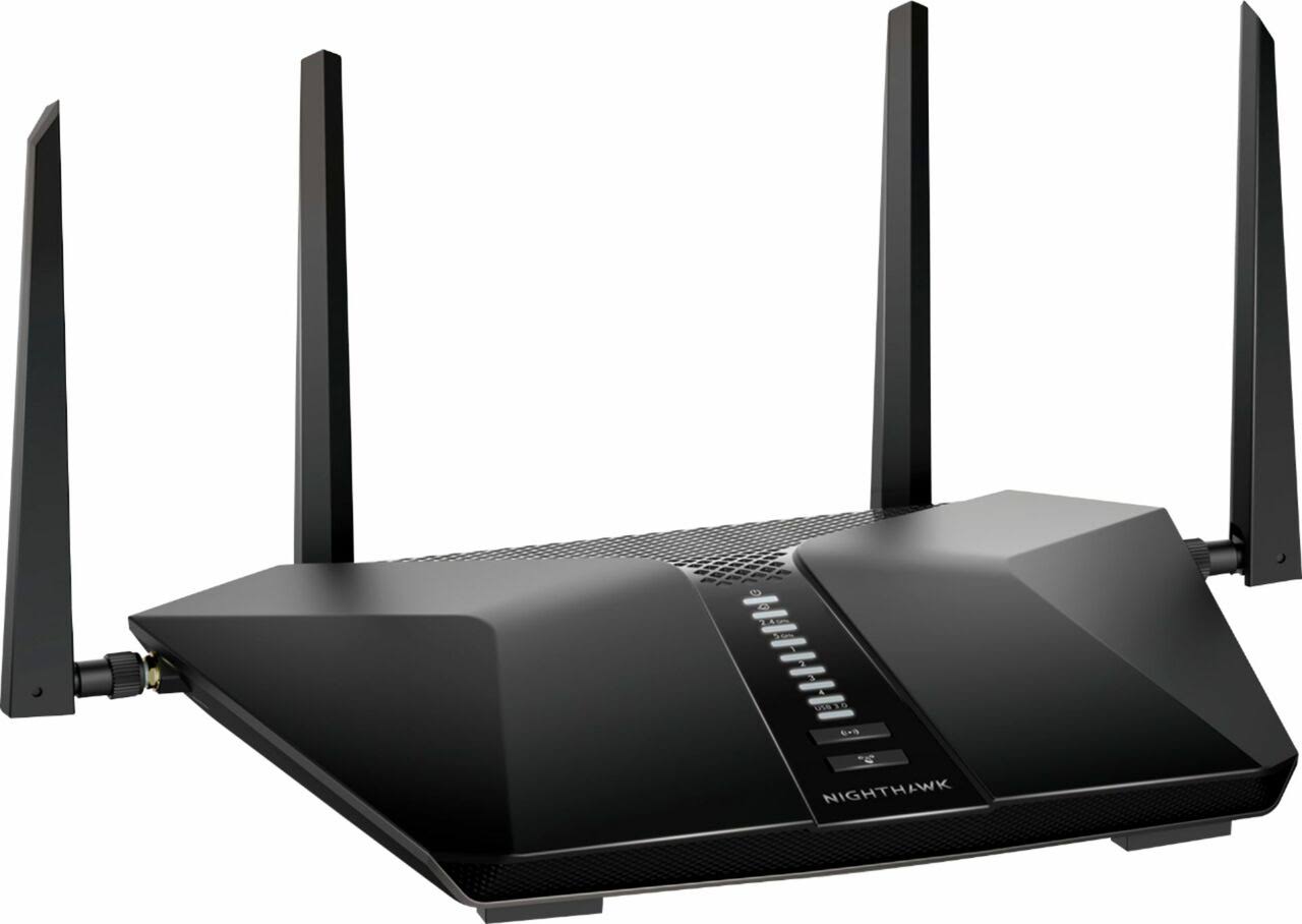 Netgear - Nighthawk AX5400 Dual-Band Wi-Fi Router - Black - Revivalcandy
