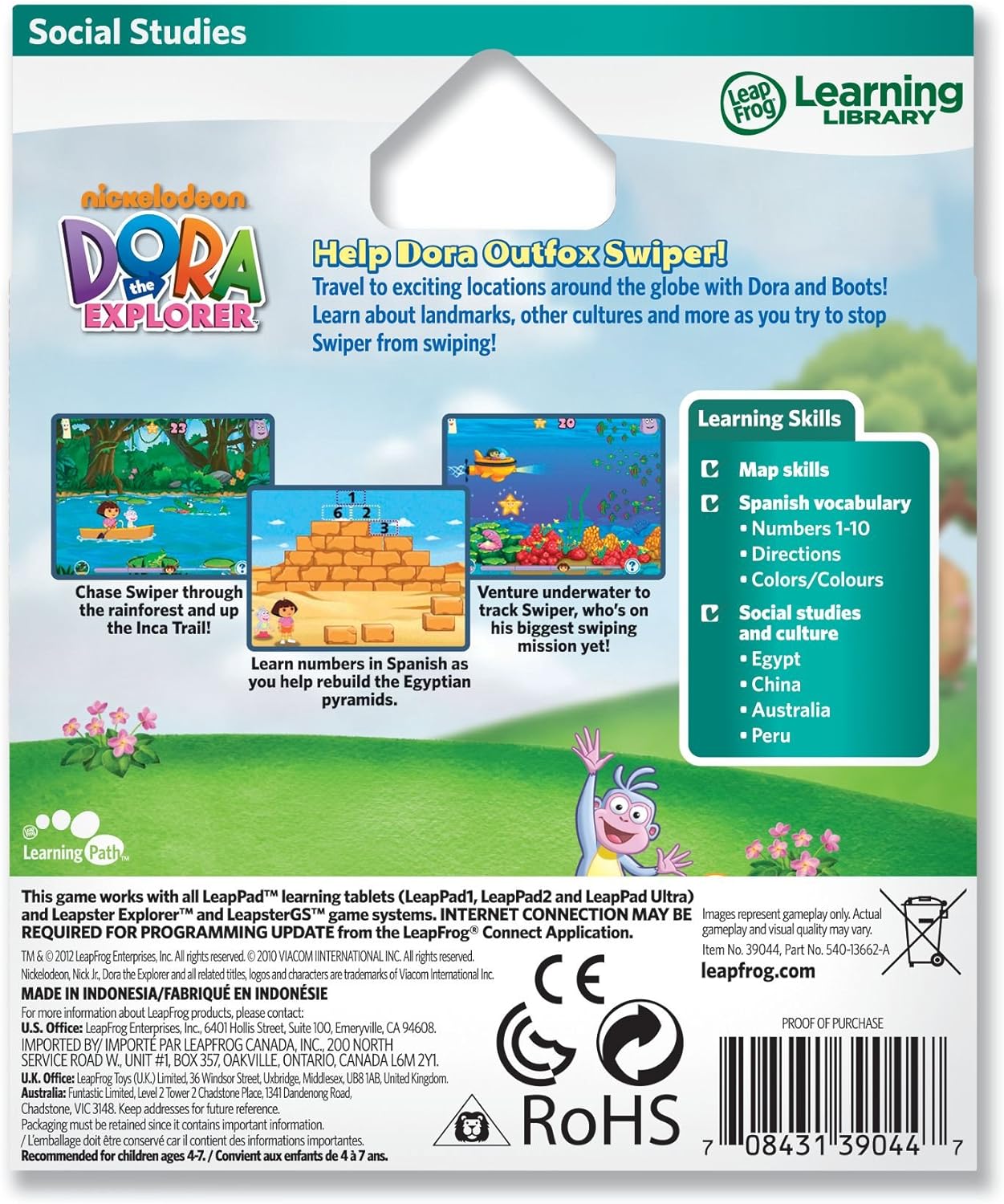 LeapFrog Dora the Explorer Learning Game (works with LeapPad Tablets ...