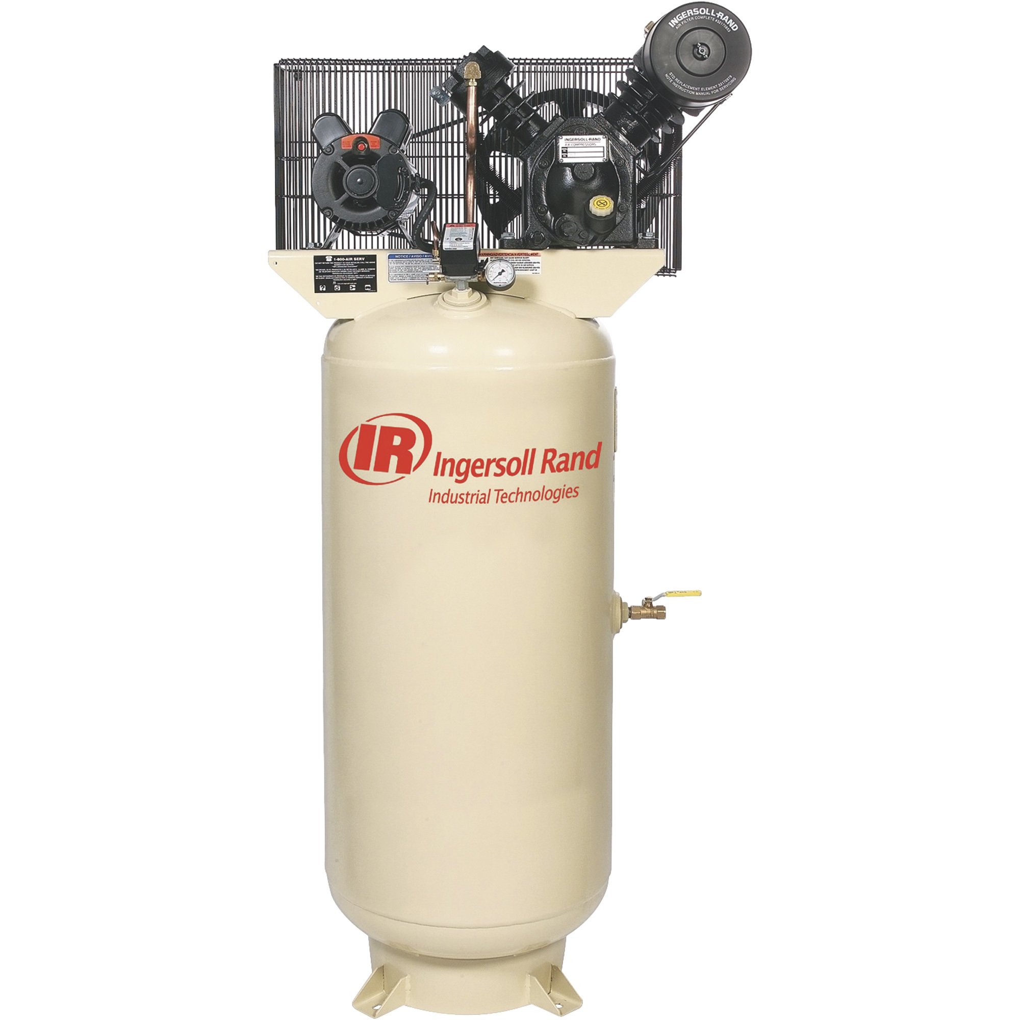 Ingersoll Rand Type-30 Reciprocating Air Compressor, 5 HP, 60-Gallon ...
