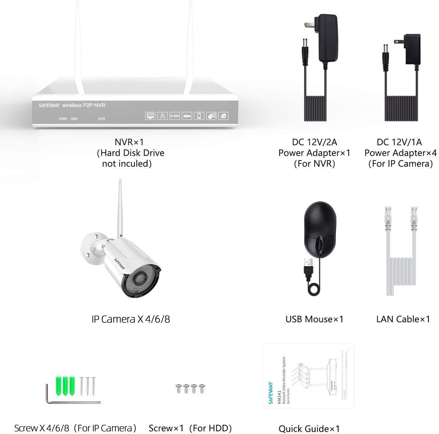 Full HD 1080P Wireless Security Camera System with 1TB Hard Drive ...