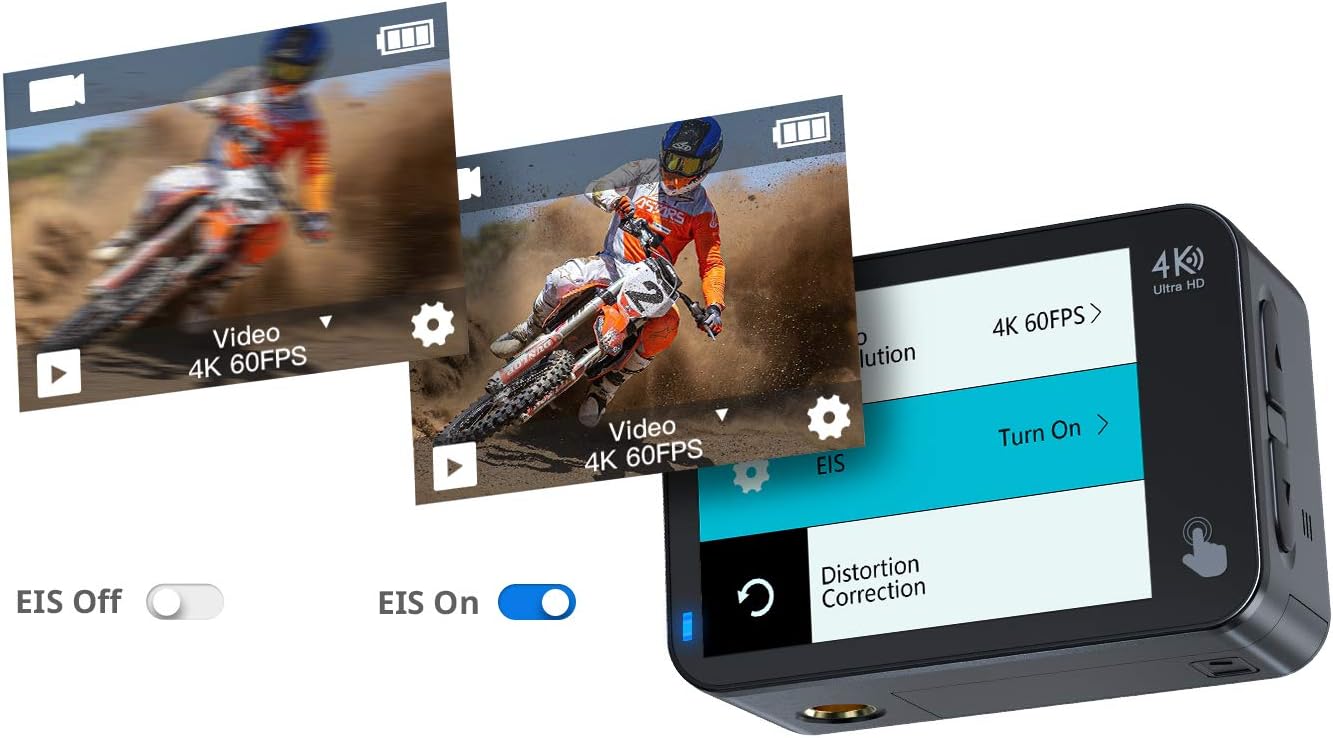 COOAU Native 4K 60fps 20MP Touch Screen WiFi Action Sport Camera EIS ...