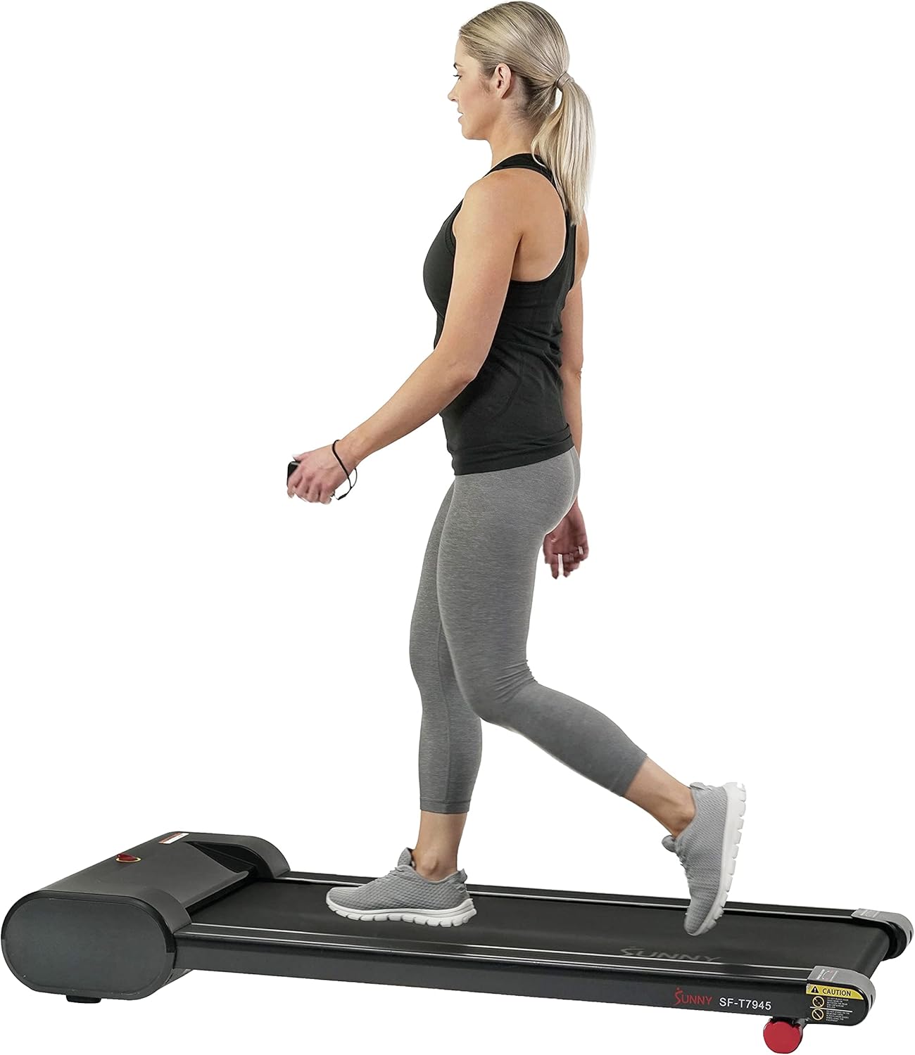 Sunny Health & Fitness Walkstation Slim Flat Treadmill for Under Desk ...