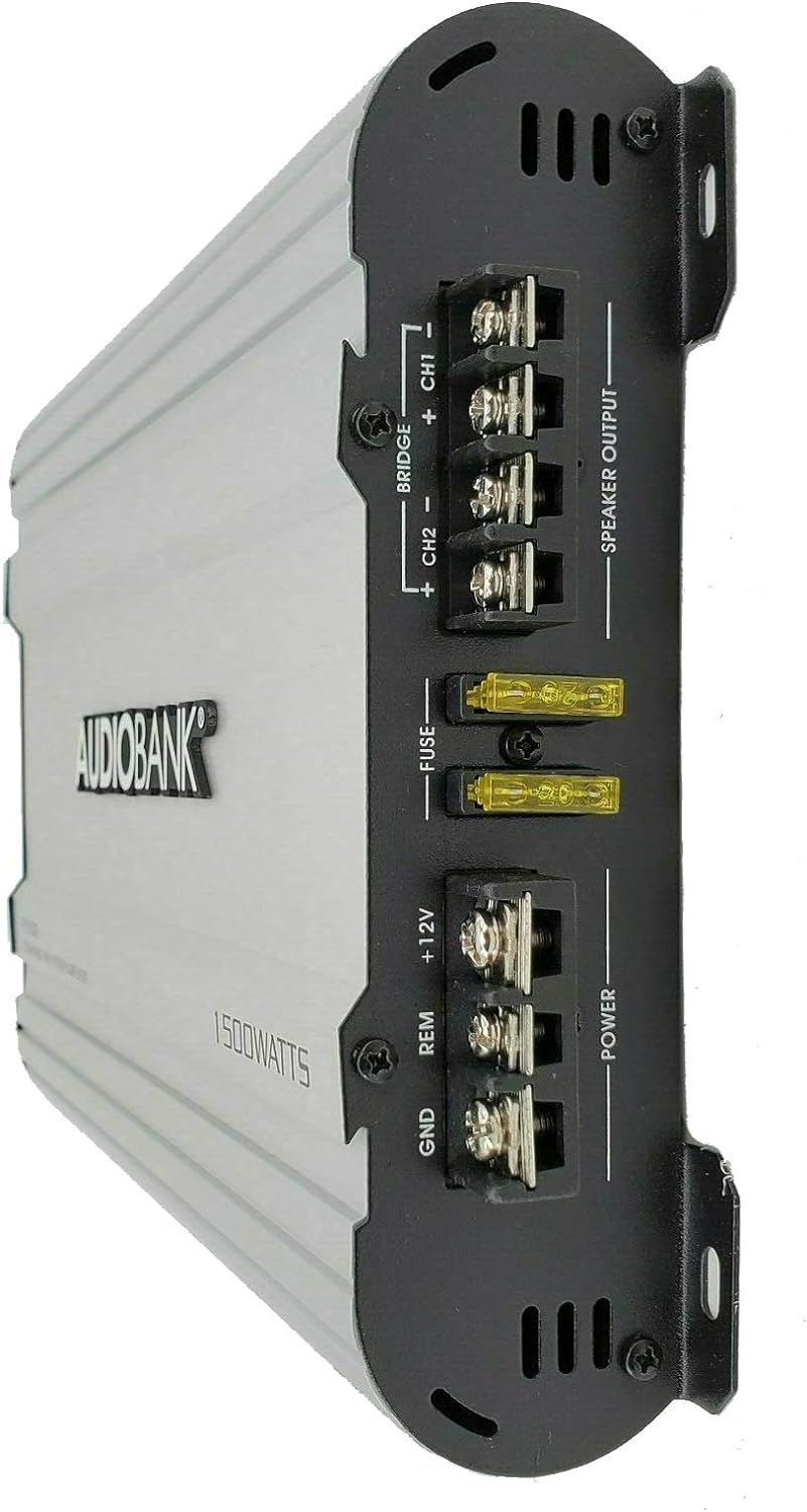 Audiobank 2 Channels 1500 WATTS Bridgedable Car Audio Stereo Amplifier ...