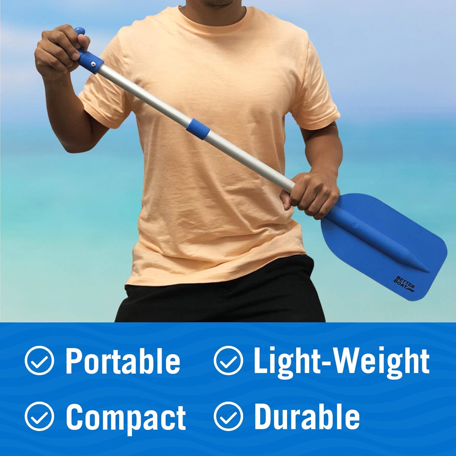 Telescoping Plastic Boat Paddle Collapsible Oar Kayak Jet Ski Tube ...