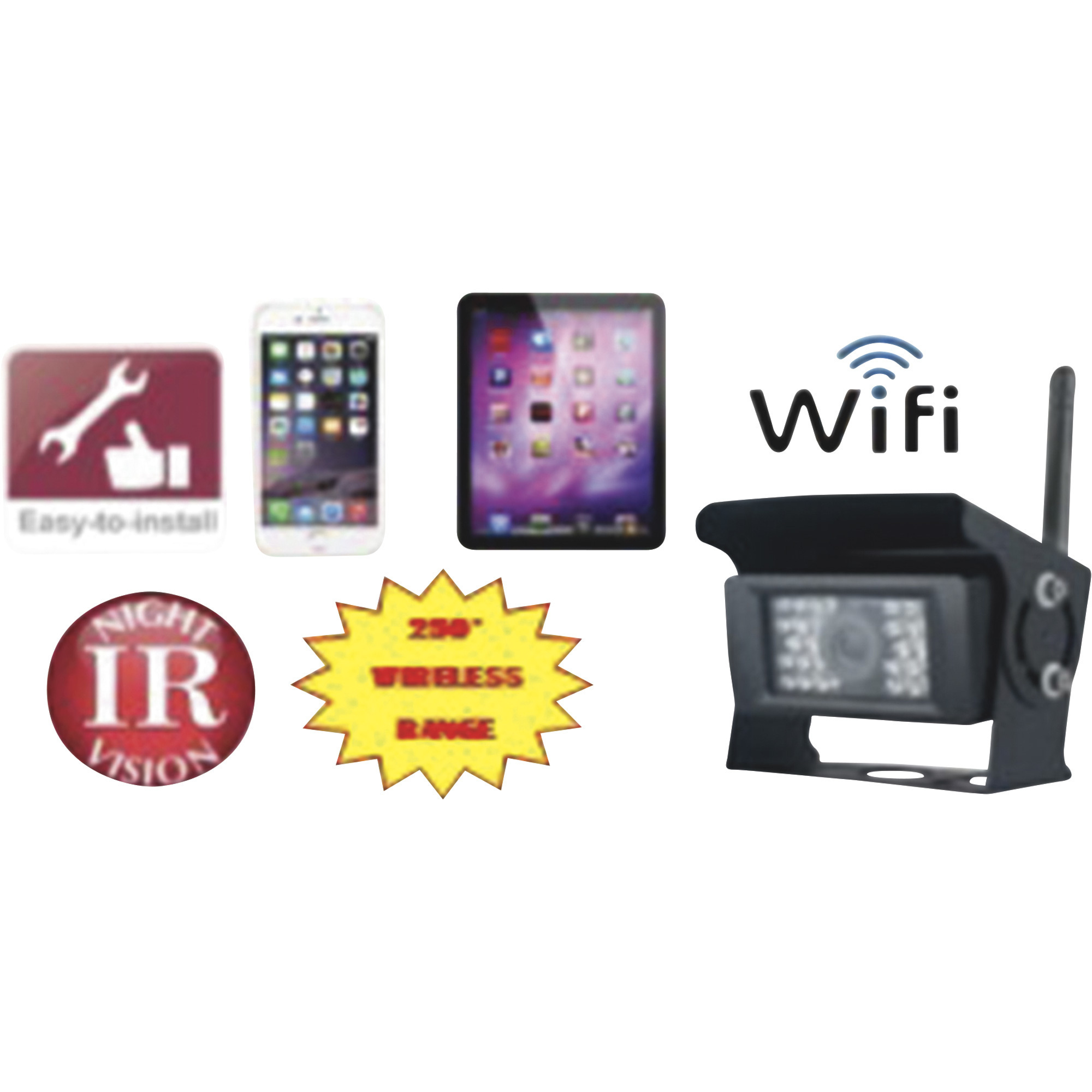 Top Dawg Heavy-Duty IP68 Wi-Fi Backup Camera, 1 Camera, Model# HDE-1019 ...