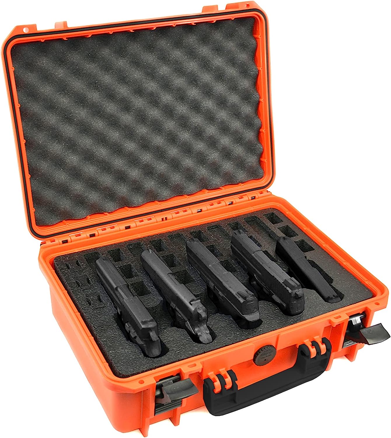 5 Pistol 18 Magazine Doro Gun Case with Custom MyCaseBuilder Foam Insert - Waterproof, Heavy ...