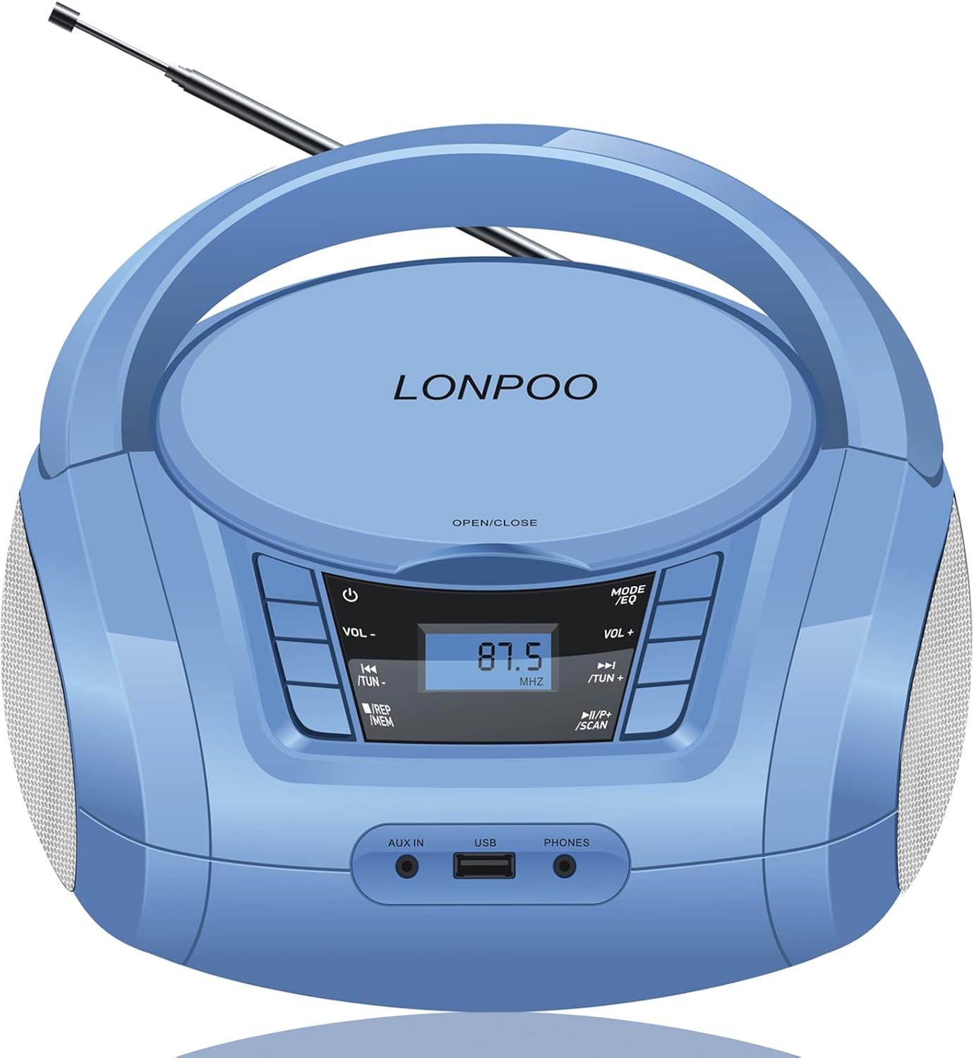 CD Player for Kids, Boombox Portable Support Bluetooth, FM Radio, USB ...