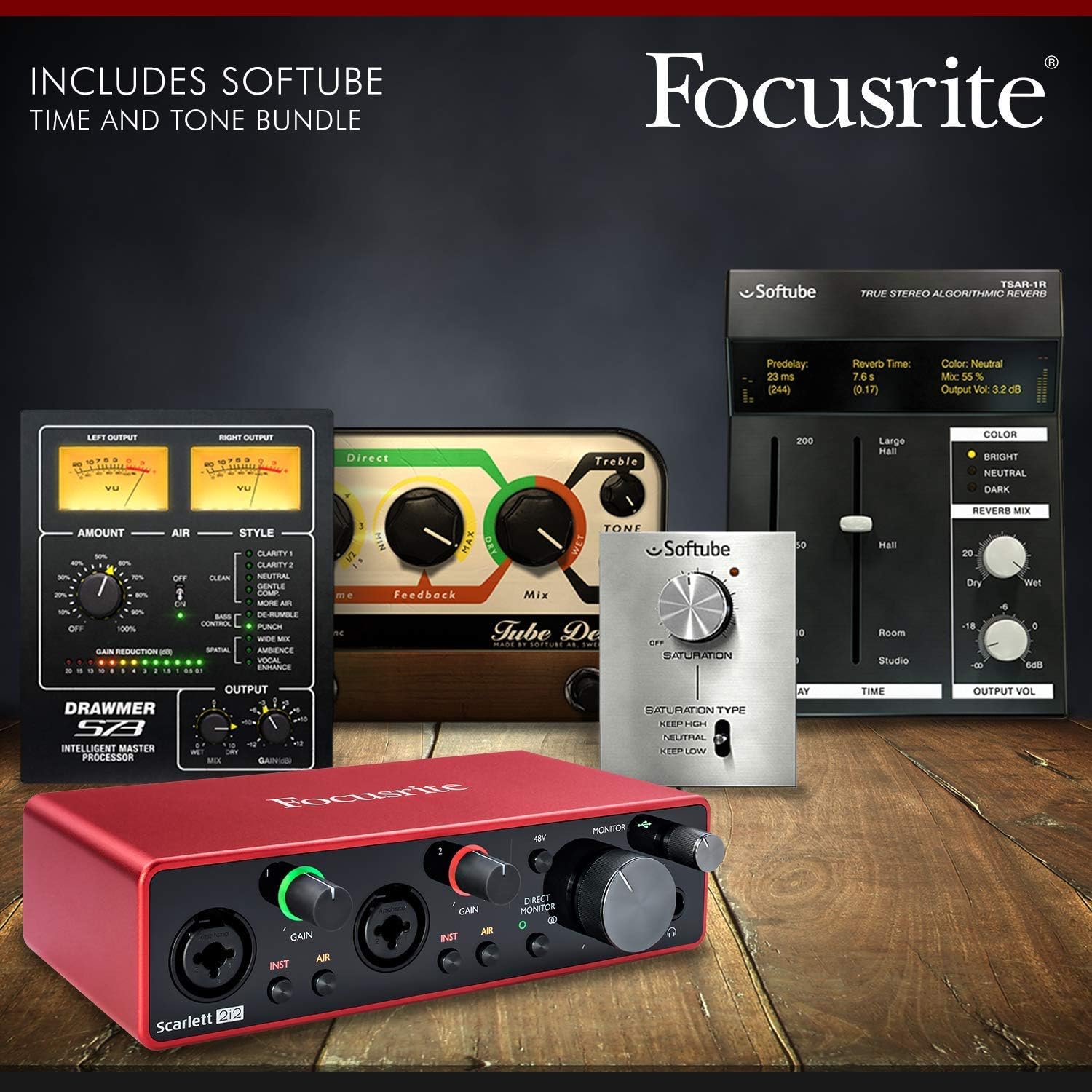 Focusrite Scarlett 2i2 2-in 2-out USB Recording Audio Interface (3rd ...