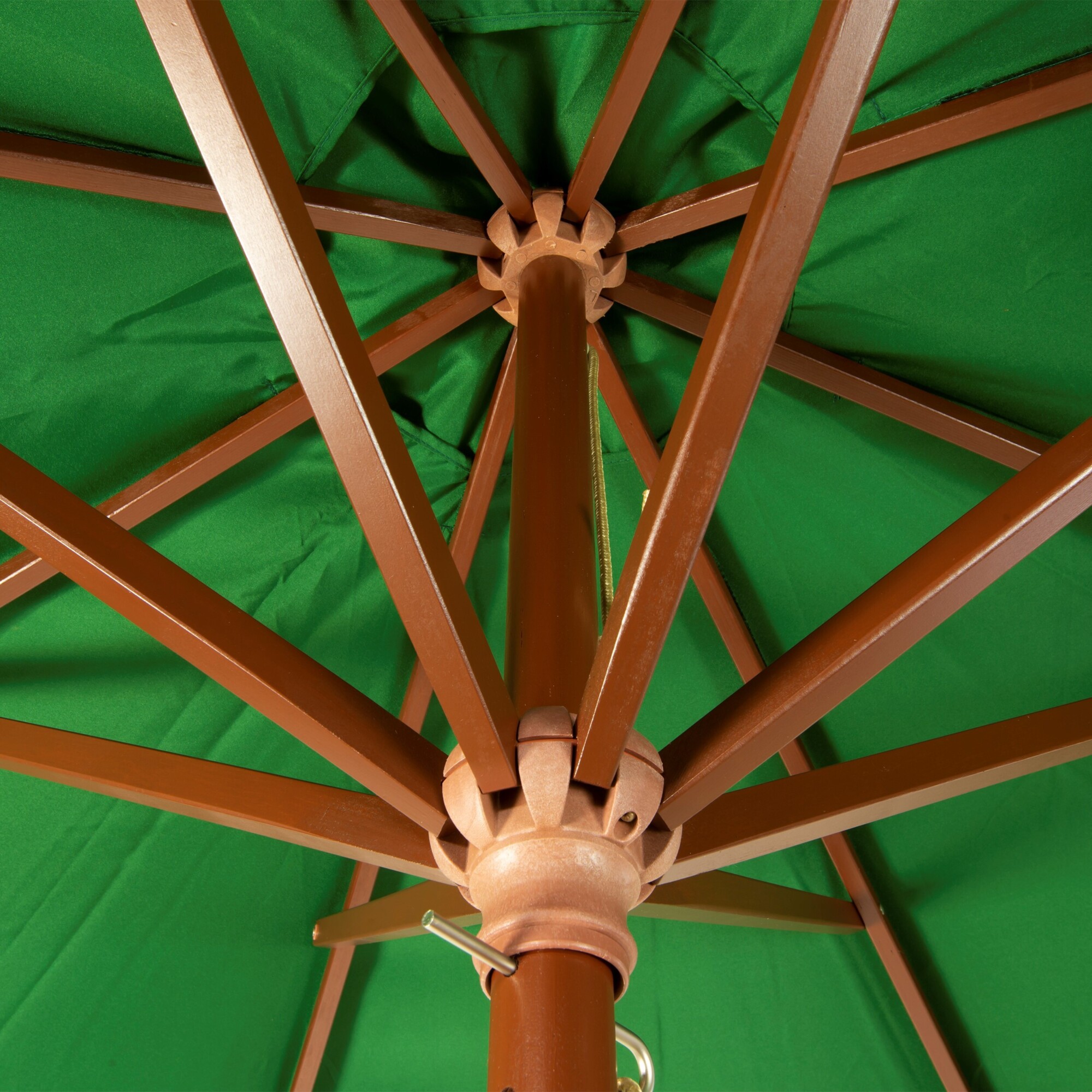 Heininger DestinationGear, Classic Wood 9ft. Market Umbrella in Hunter ...