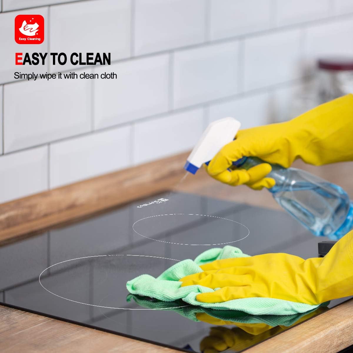 36 Inch Electric Cooktop, Cooktops Chef CH90BS Ceramic Cooktop, Built ...