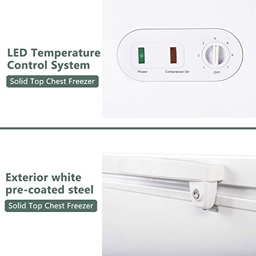 Commercial Chest Freezer - Kitma 9.6 Cu. Ft Deep Ice Cream Freezer with ...