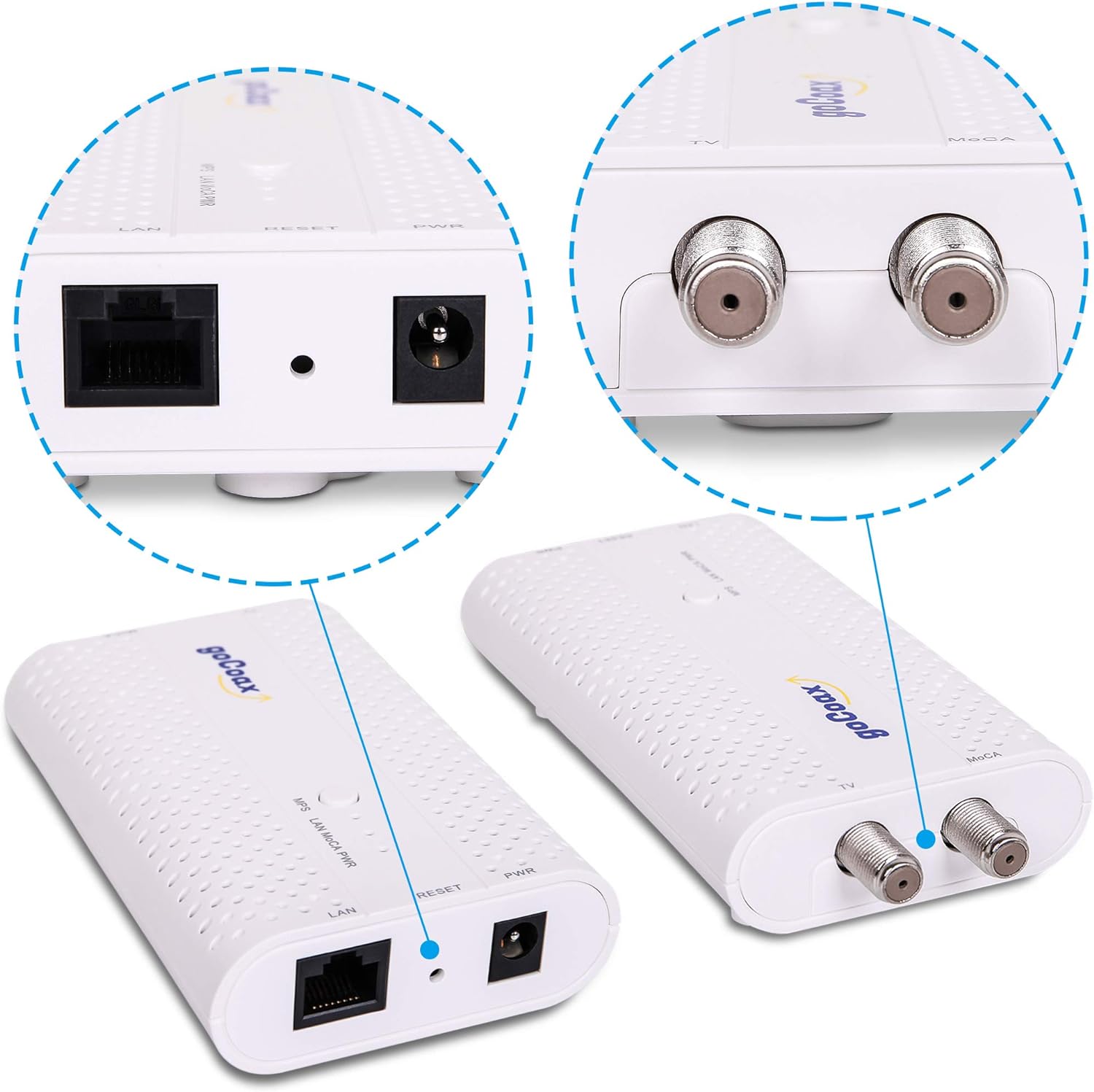 goCoax MoCA 2.5 Adapter with 2.5GbE Ethernet Port. MoCA 2.5. 1x 2.5GbE ...