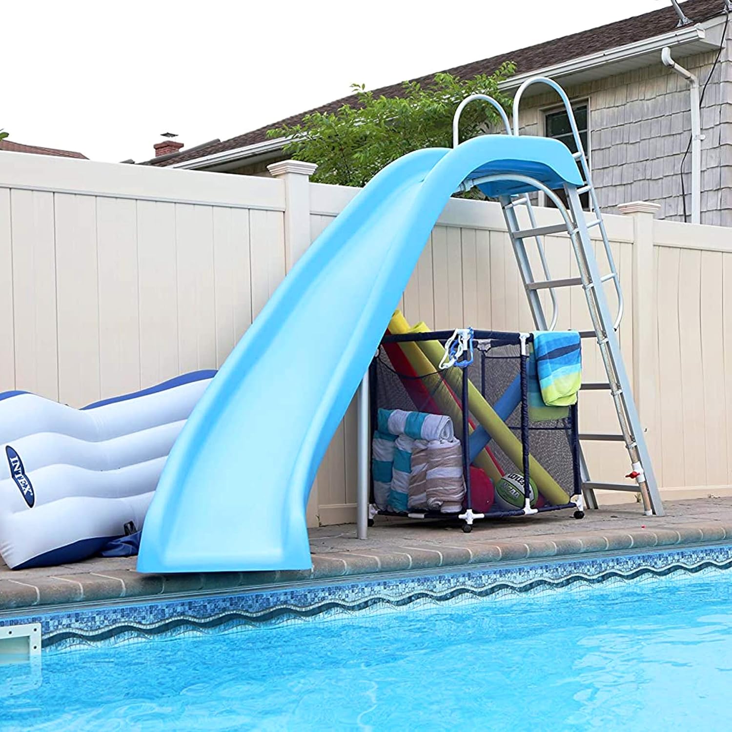 Modern Blue Pool Storage Bin - Extra Large | Perfect Contemporary Nylon ...