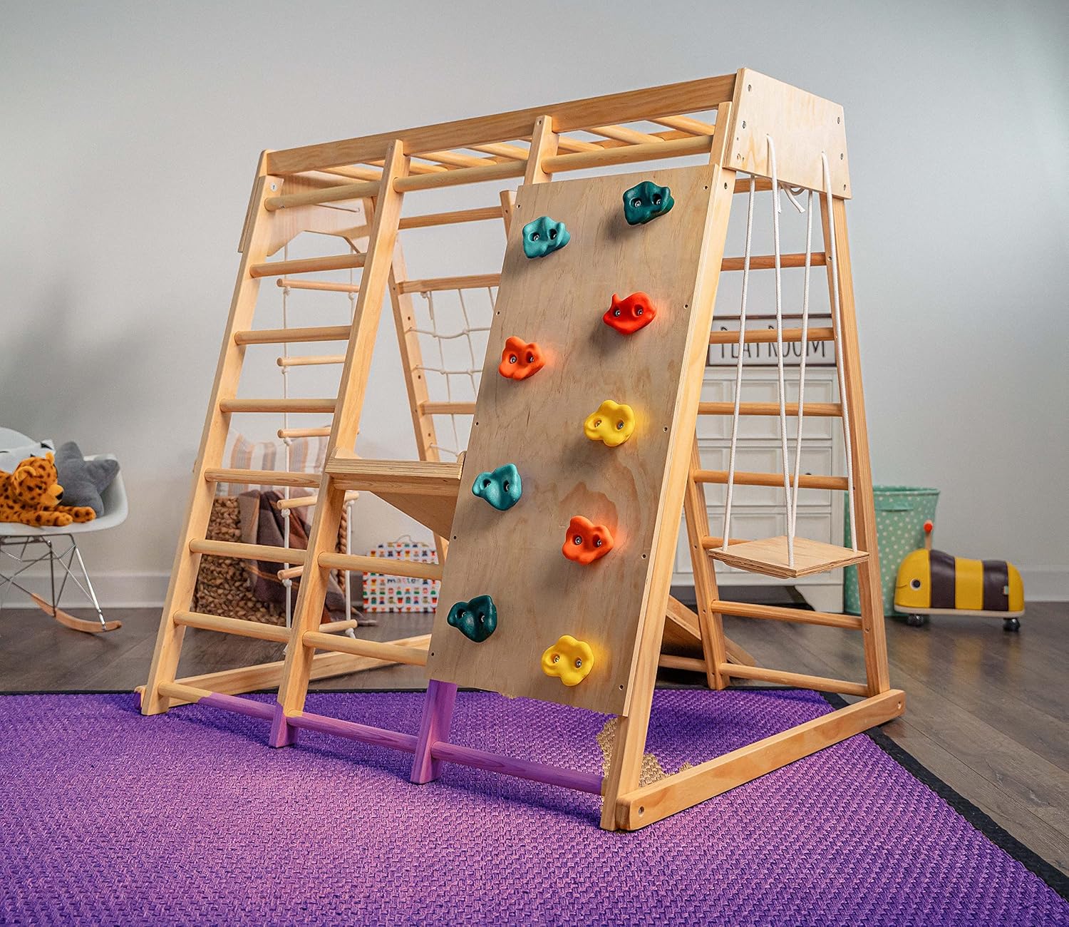 Indoor Toddler & Child Indoor Gym Playground Climber Real Wooden ...