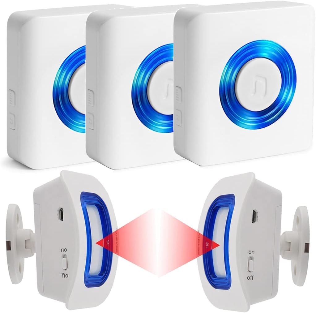 Caregiver Pager Wireless Motion Sensor Alert Room Bed Alarm and Fall ...