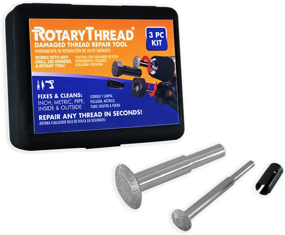 Rotary Thread File RTK1, Chase, Restore, Repair, and Clean: Male ...