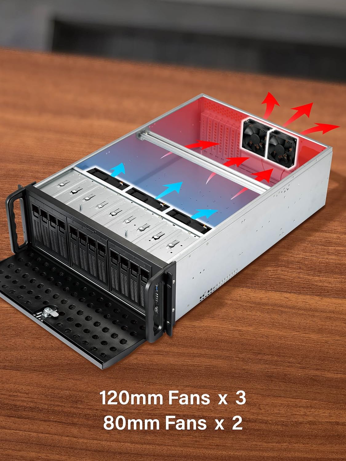 Rosewill 2U Server Chassis 5 Bay Server Case Support 4X 3.5 + 1x 5.25 ...