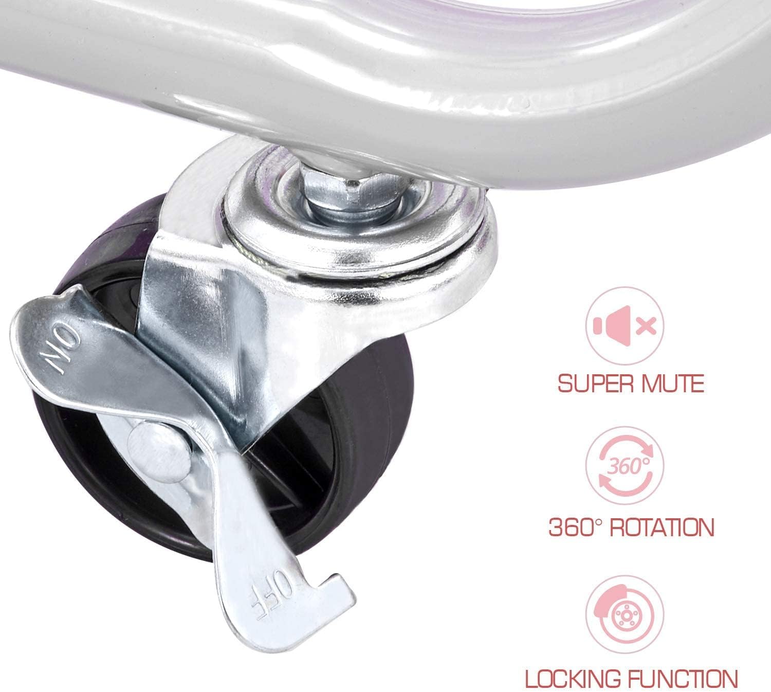 EUREKA ERGONOMIC 3 Tier Rolling Cart, Metal Utility Cart Lockable with ...