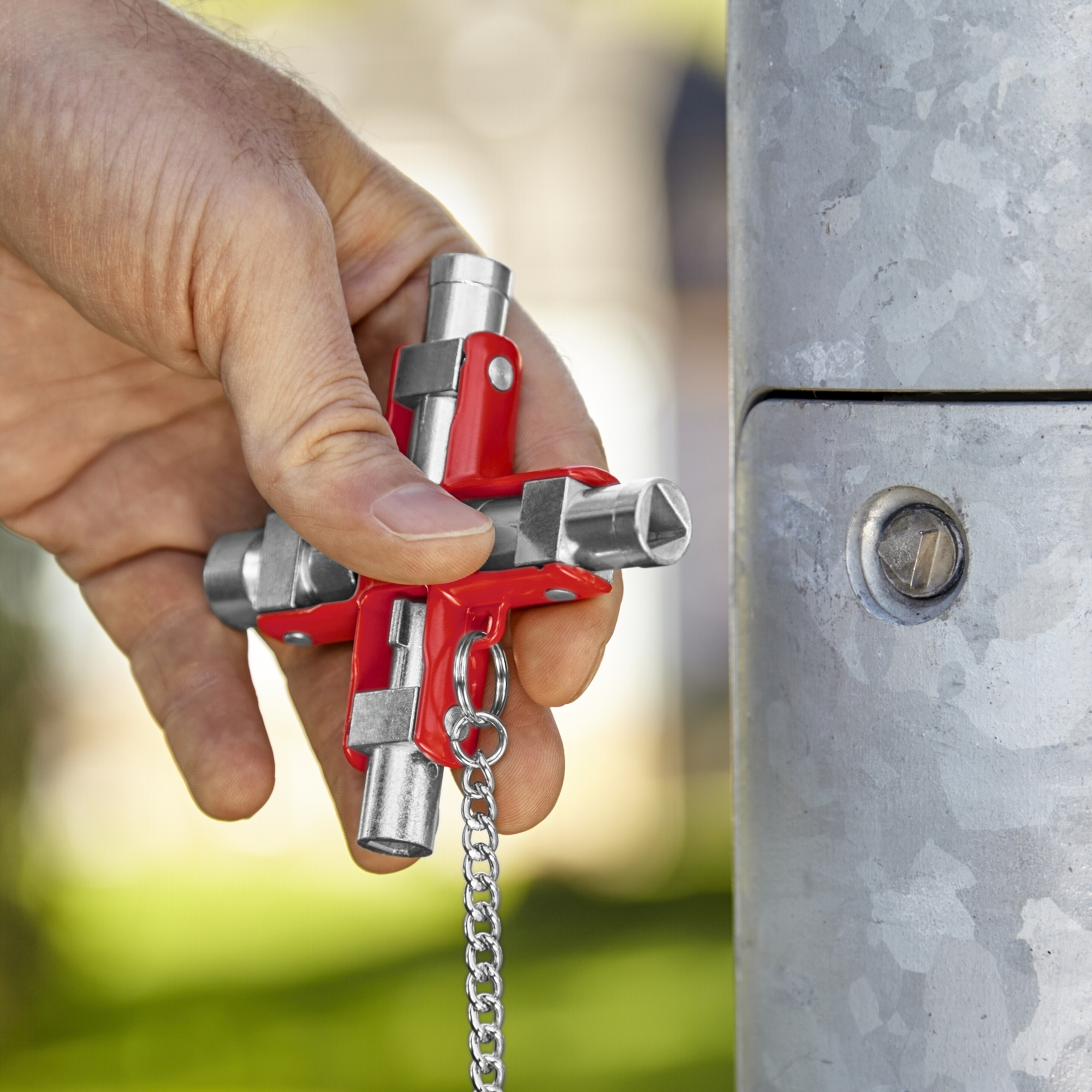 KNIPEX, Universal Control Cabinet Key, 4in., Pieces (qty.) 1 Material ...