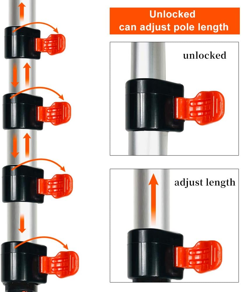 Buyplus 5-to-20 Foot Telescopic Extension Pole - Multipurpose ...